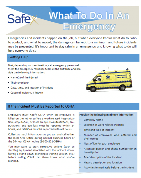 » What to do in an Emergency