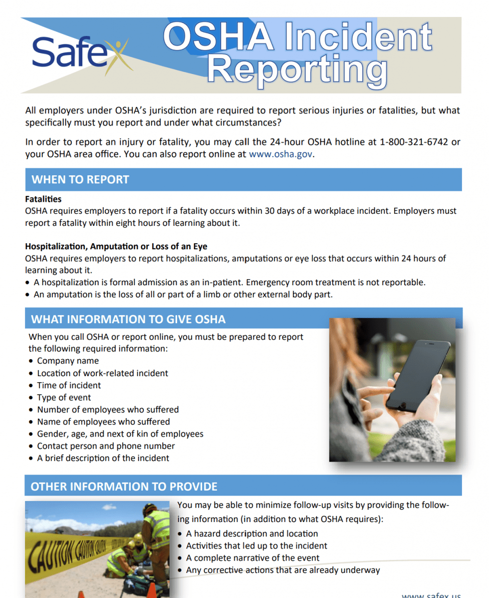 » OSHA Incident Reporting